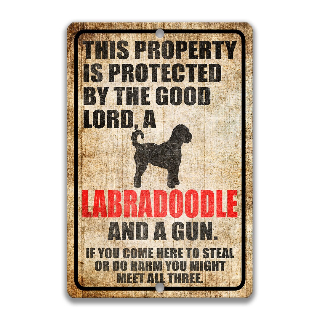 Labradoodle Dog Sign Dog Warning Sign Dog Sign Sign Labradoodle Gift ...