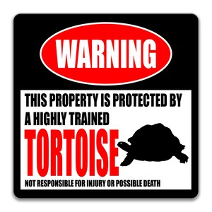 Tortoise Sign Funny Tortoise Warning Sign Tortoise Accessories Metal ...