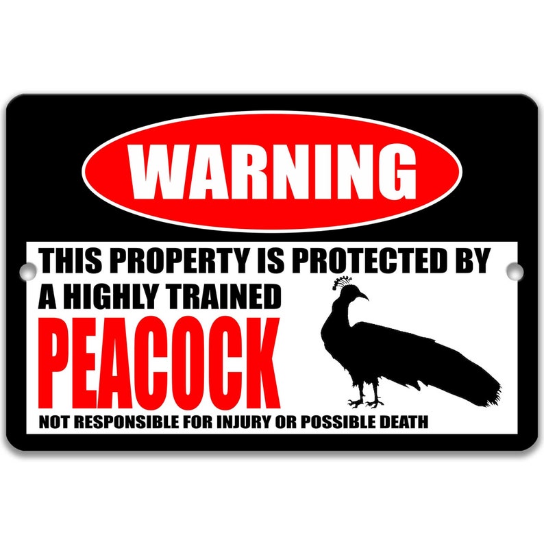 Peacock Sign Funny Peacock Sign Farm Sign Peacock Decor Barn - Etsy