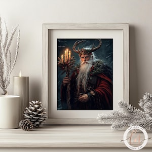 Yule King Print, Pagan Yule Art, Folklore, Norse, Mytholgy, Yuletide ...
