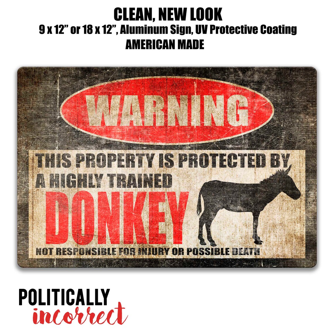 Donkey Sign Barn Sign Mule Sign Donkey Decor Donkey Warning | Etsy