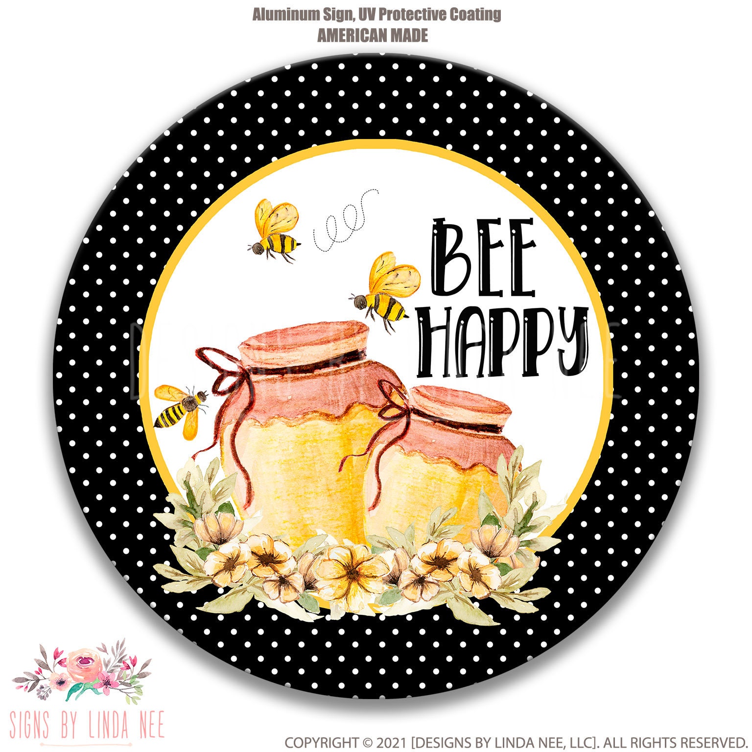 Bee Happy Sign Bee Happy Wreath Sign Bee Sign Spring Sign | Etsy