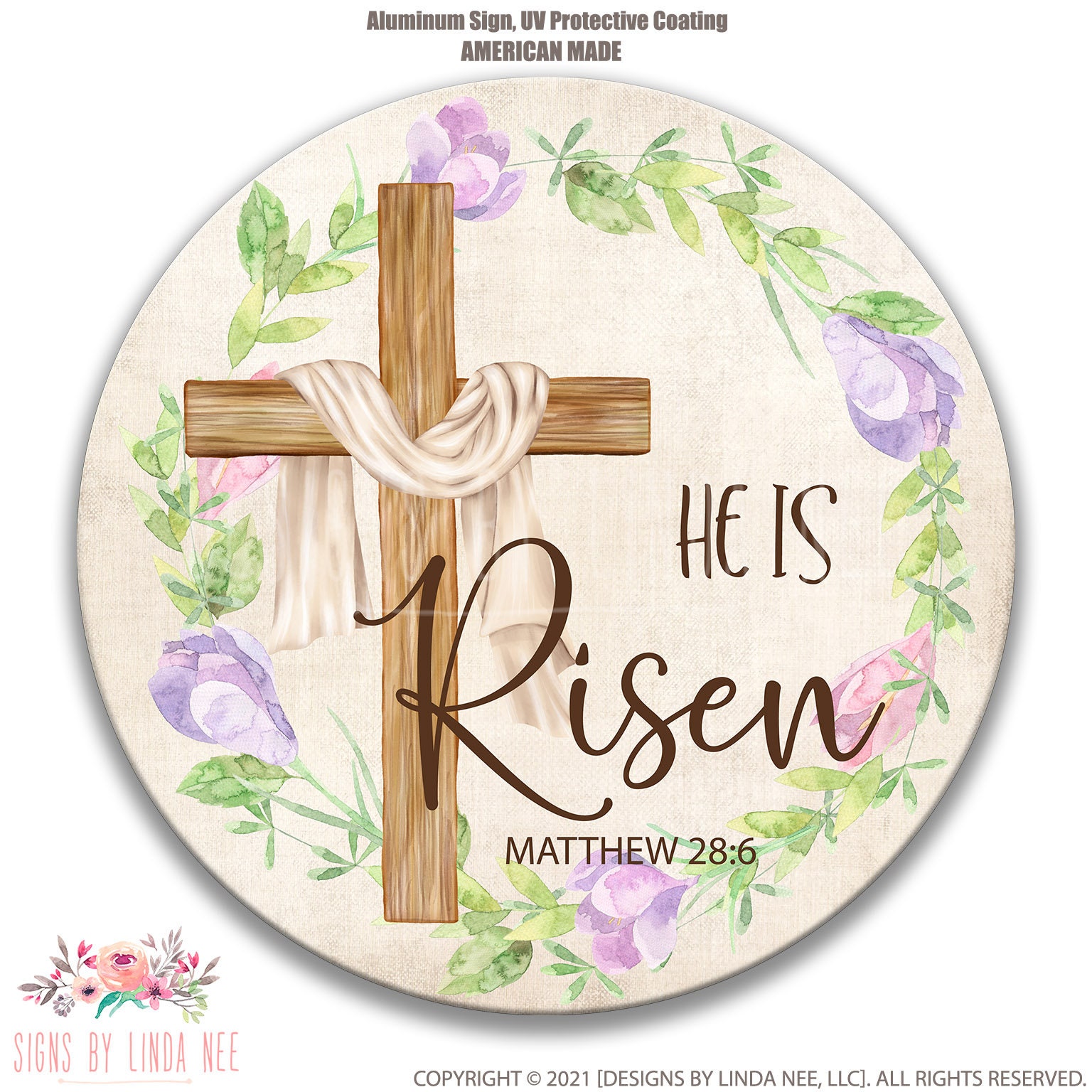 He is Risen Sign for Easter and Spring Wreaths Religious - Etsy