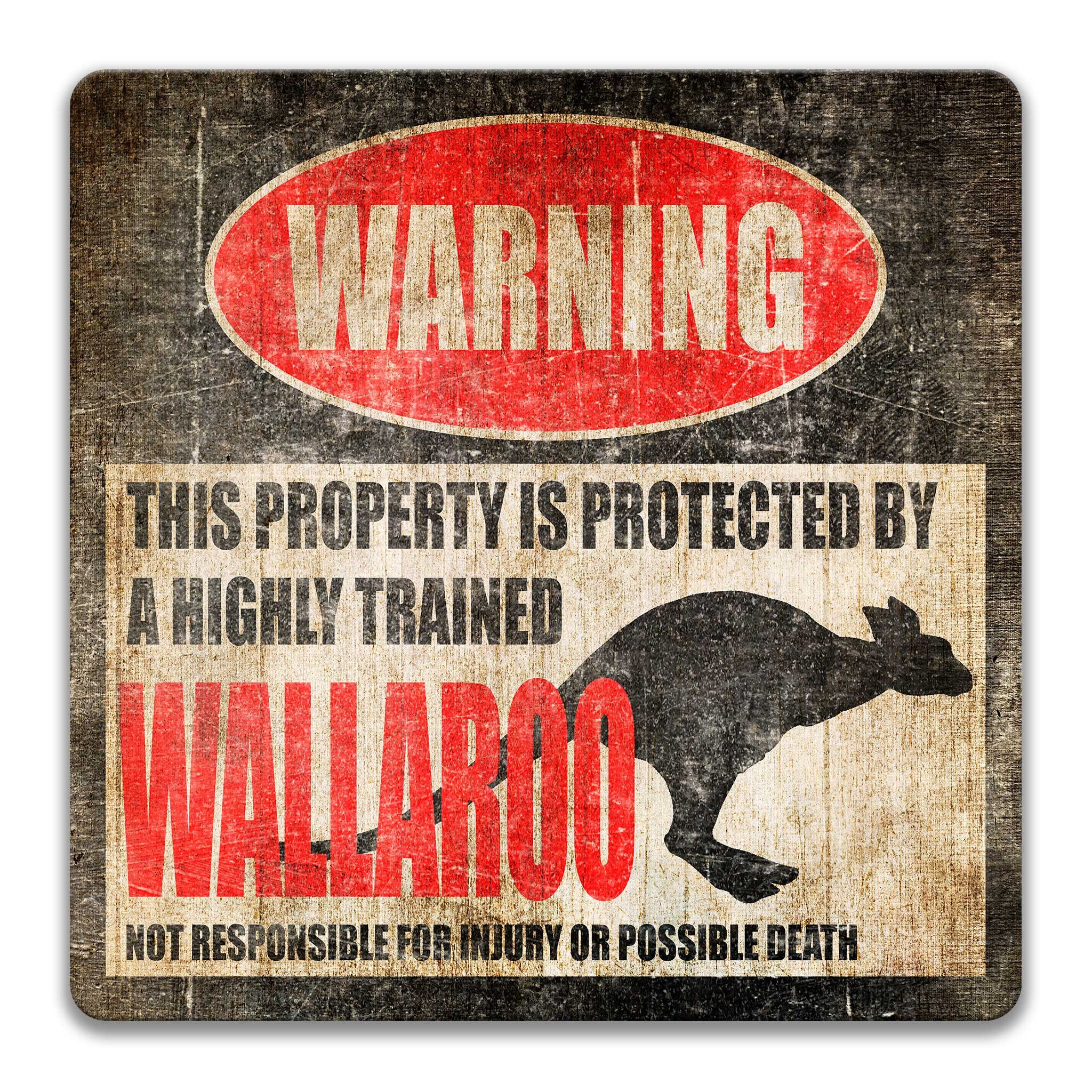 Funny Wallaroo Sign Kangaroo Sign Wallaroo Warning Sign Animal - Etsy