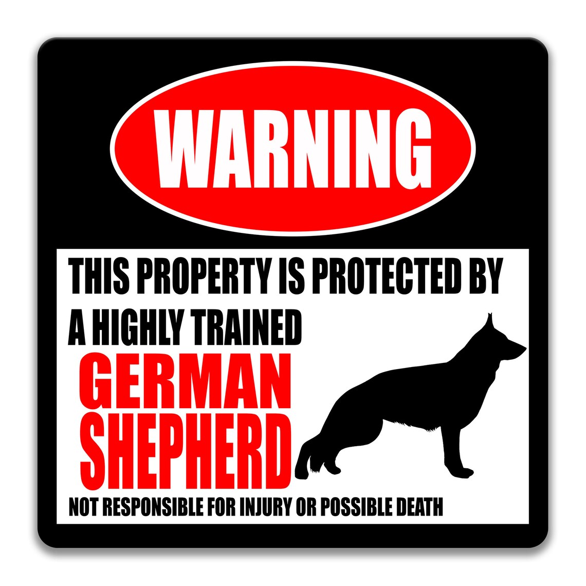 No Trespassing Sign German Shepherd Sign Warning Sign Funny - Etsy