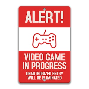 Gamer Sign Kids Room Sign Funny Video Game Sign Game Room Sign Man Cave ...
