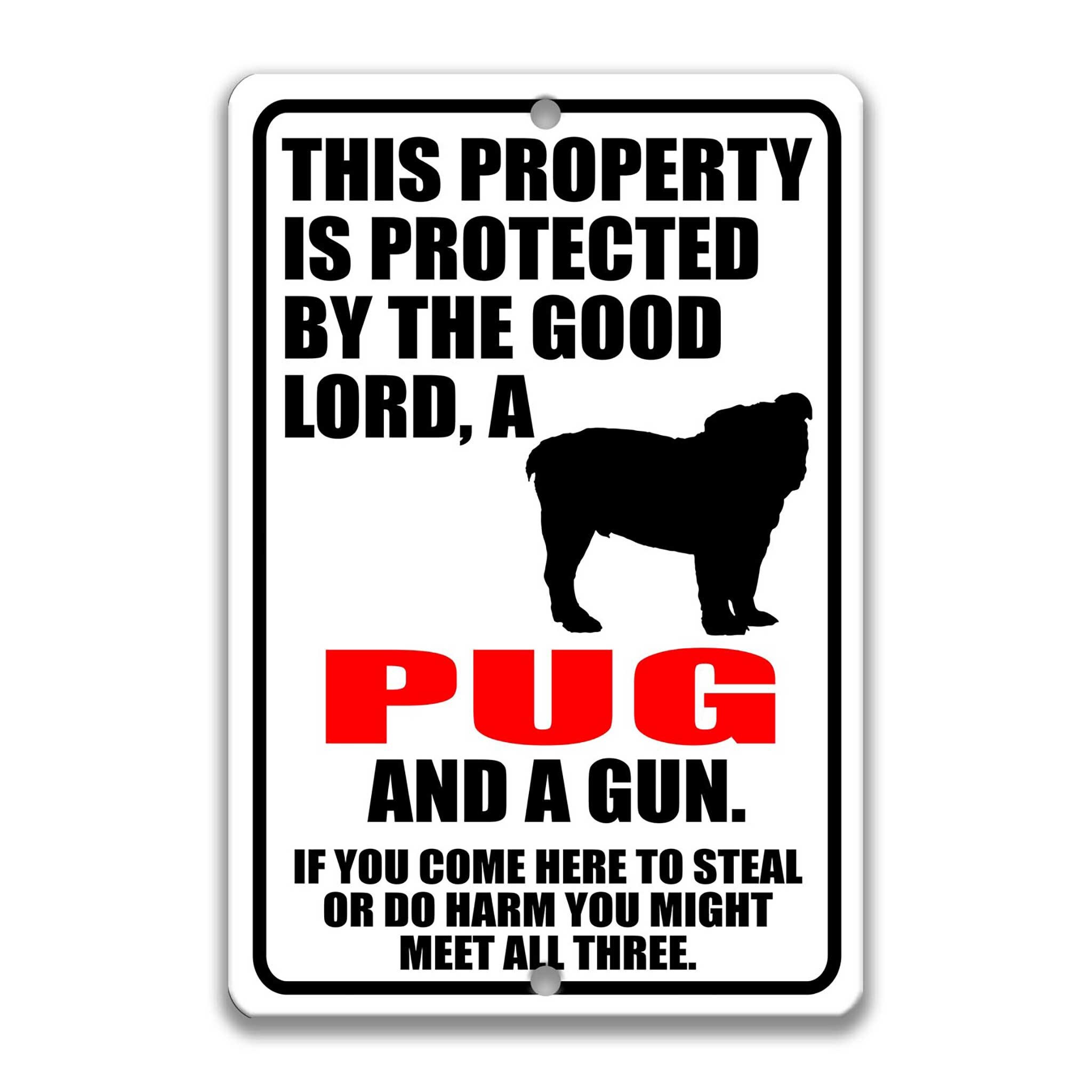 Pug Dog Sign Dog Warning Sign Dog Sign Warning Sign Pug Gift - Etsy