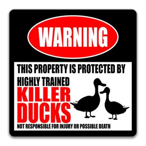 Funny Duck Sign Ducks Sign Duck Warning Sign Duck Coop Sign Duck Decor ...