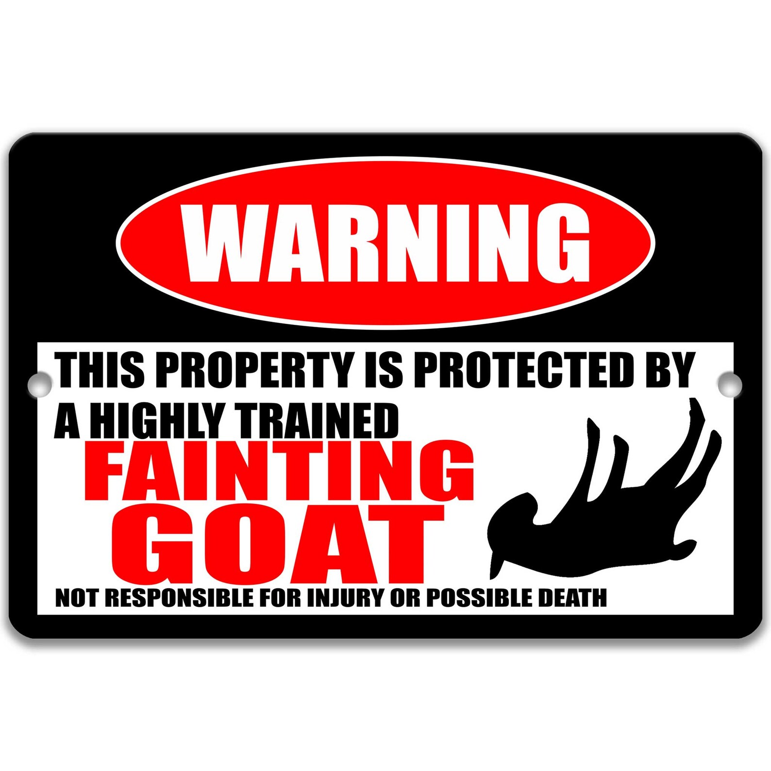 Fainting Goat Warning Sign Funny Goat Sign Goat Decor Barn | Etsy
