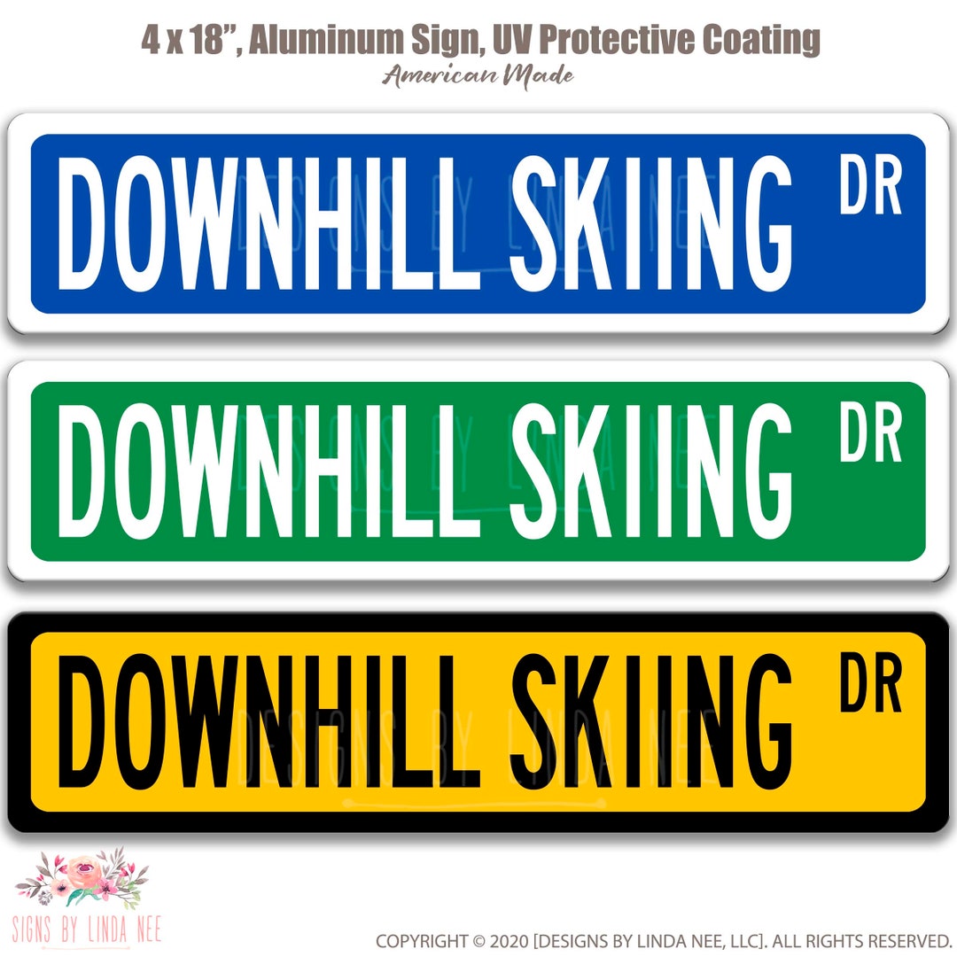 Downhill Skiing, Downhill Skiing Sign, Skiing Gift, Skiing Wall Decor ...