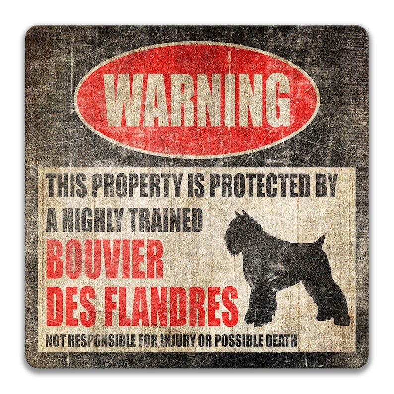 Bouvier Des Flandres Sign Bouvier Dog Sign Dog Warning Sign Dog Mom ...