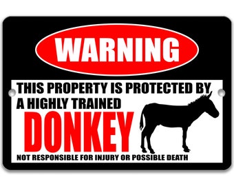 DONKEY Street Sign Animal Farm Signs Ride Mule Gift - Etsy