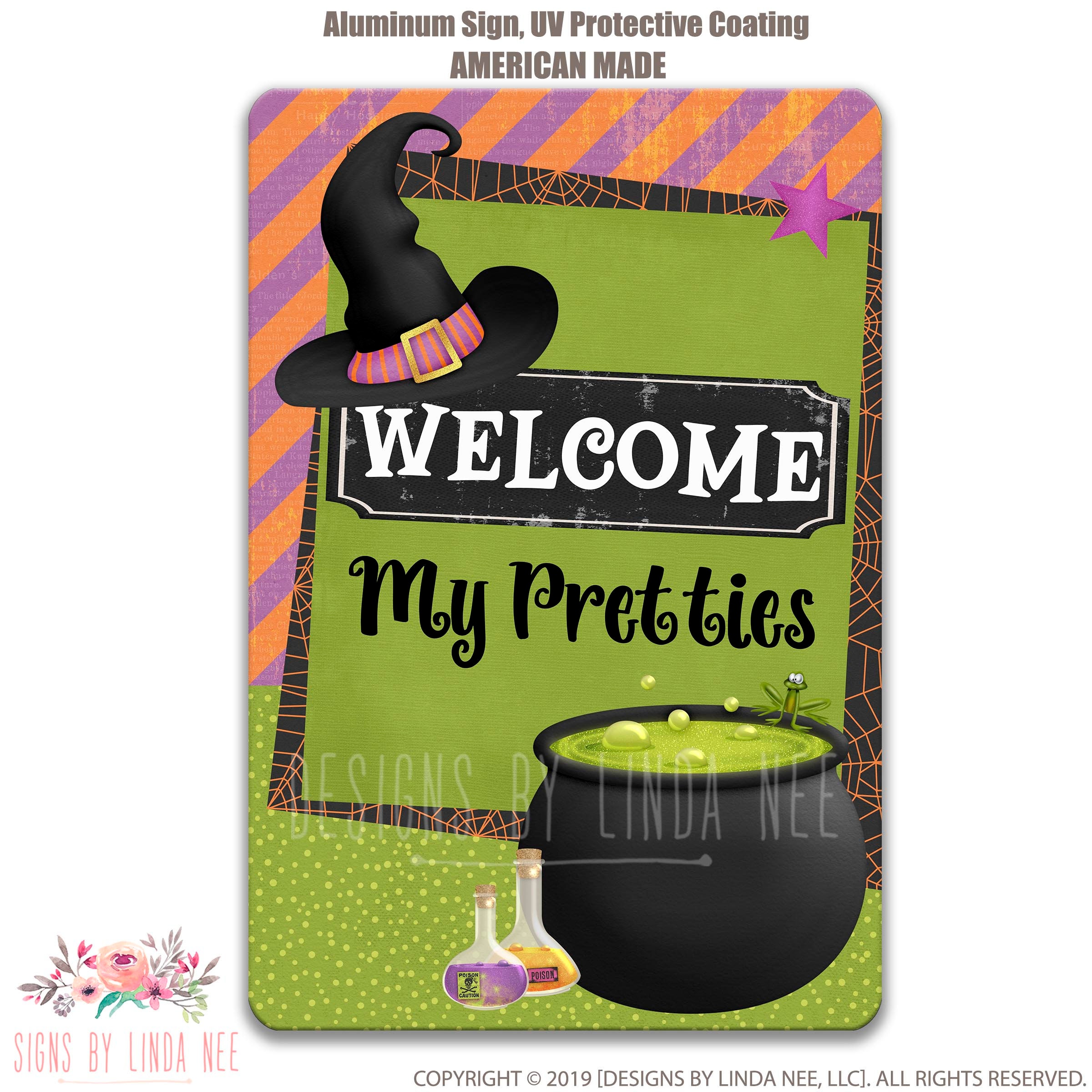 Welcome My Pretties Sign Witch Wreath Sign Halloween Wreath - Etsy
