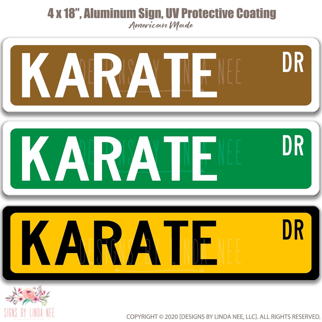 Karate Sign, Karate Wall Decor, Martial Arts, Karate Studio Sign ...