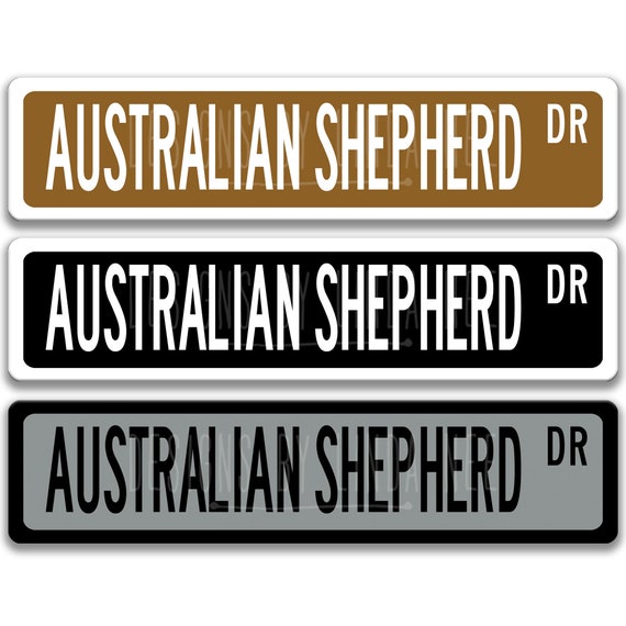 Australian Shepherd Sign Aussie Dog Lover Gift Custom Street - Etsy