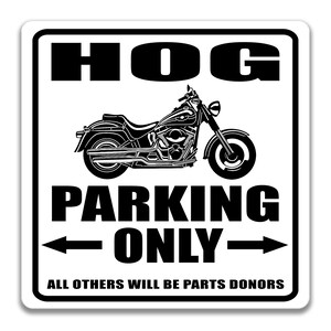 Hog Parking Sign, Harley Sign, Harley Motorcycle Gift, Gift for Biker ...