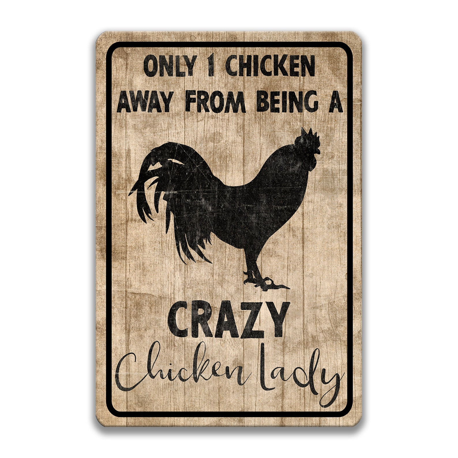 Crazy Chicken Lady Sign Funny Chicken Sign Chicken Coop Sign | Etsy
