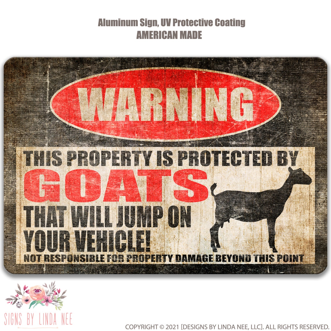 Goat Decor Funny Goat Sign Barn Sign Yard Sign Goat Decor Goat | Etsy