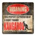 Funny Kangaroo Warning Sign, Beware of Kangaroo Sign, Buck, Old Man ...