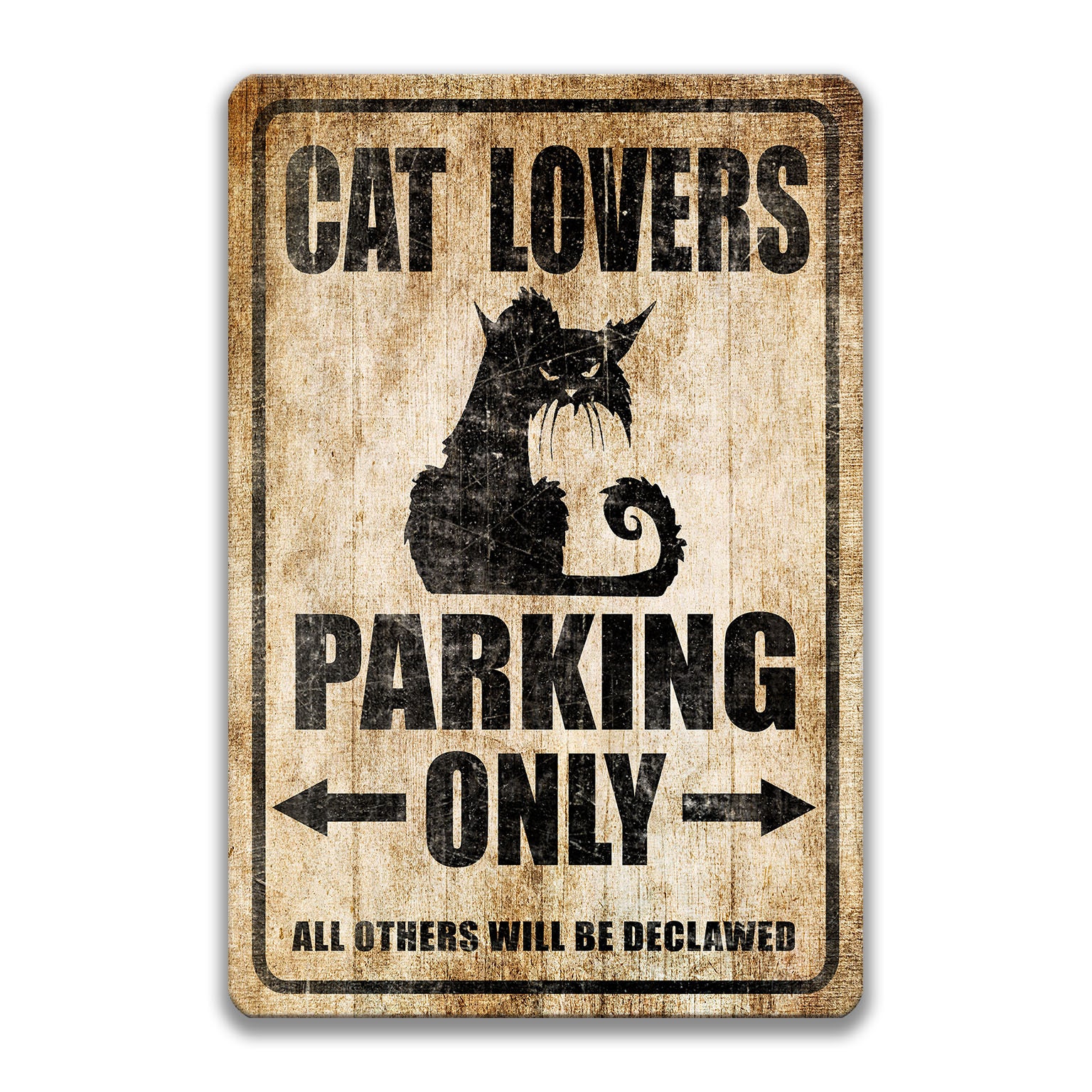 Cat Lovers Parking Sign, Funny Cat Gift, Family Cat Decor, Feline Sign ...