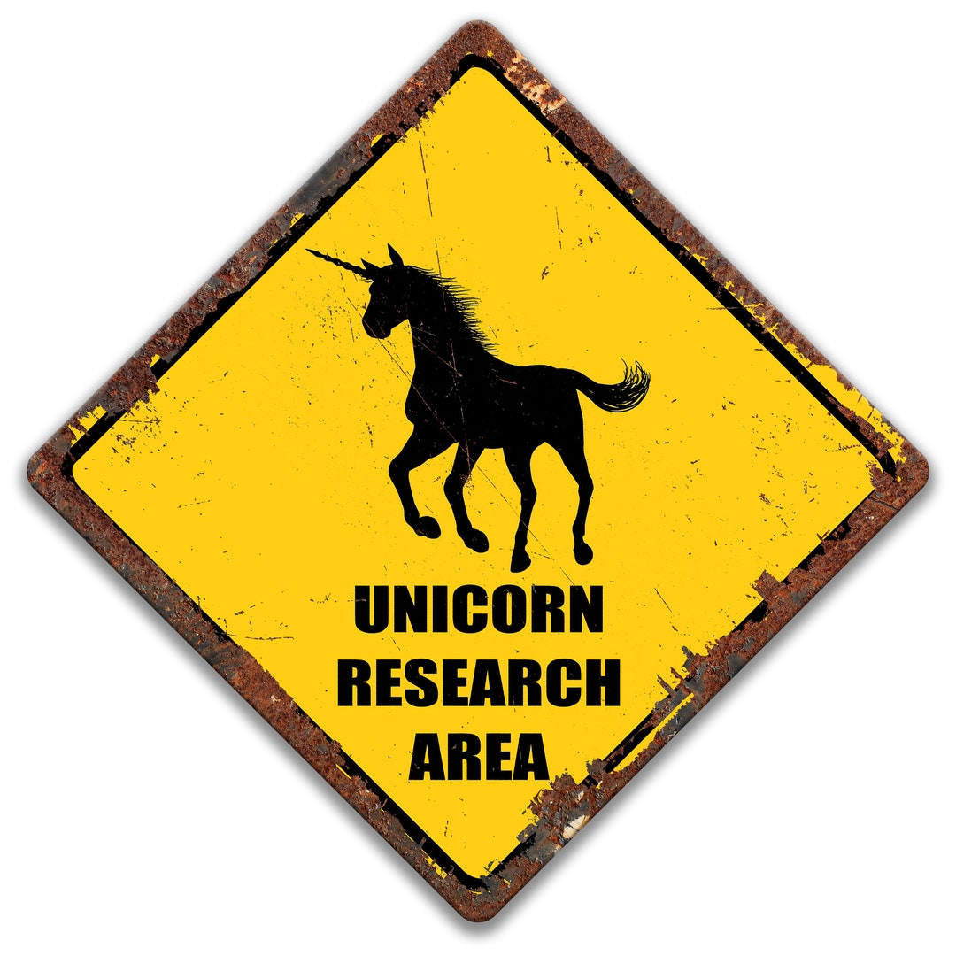 Unicorn Sign, Unicorn Research Area, Unicorn Yard Sign, Unicorn Outdoor ...