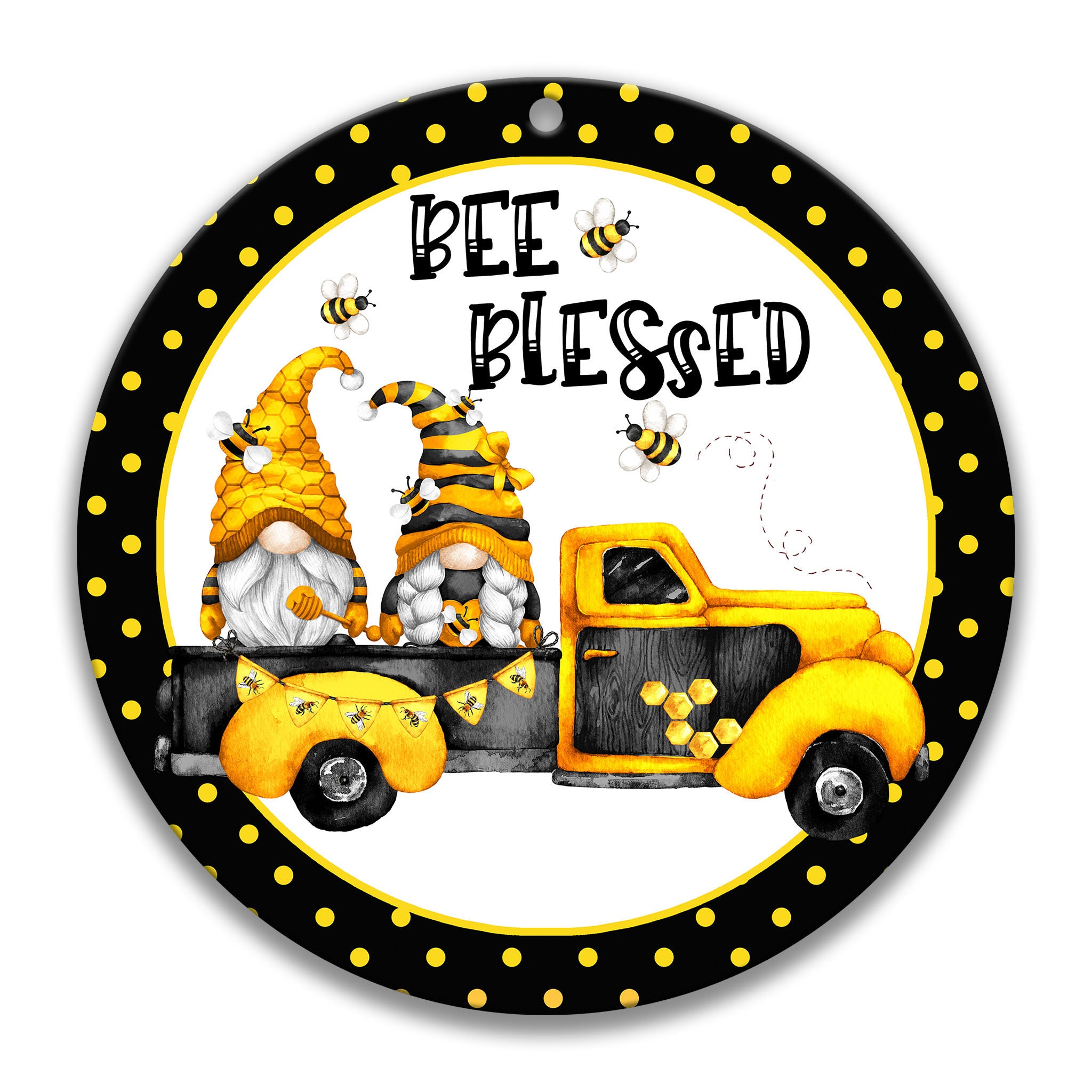 Bee Blessed Sign Bee Blessed Wreath Sign Gnome Bee Sign | Etsy