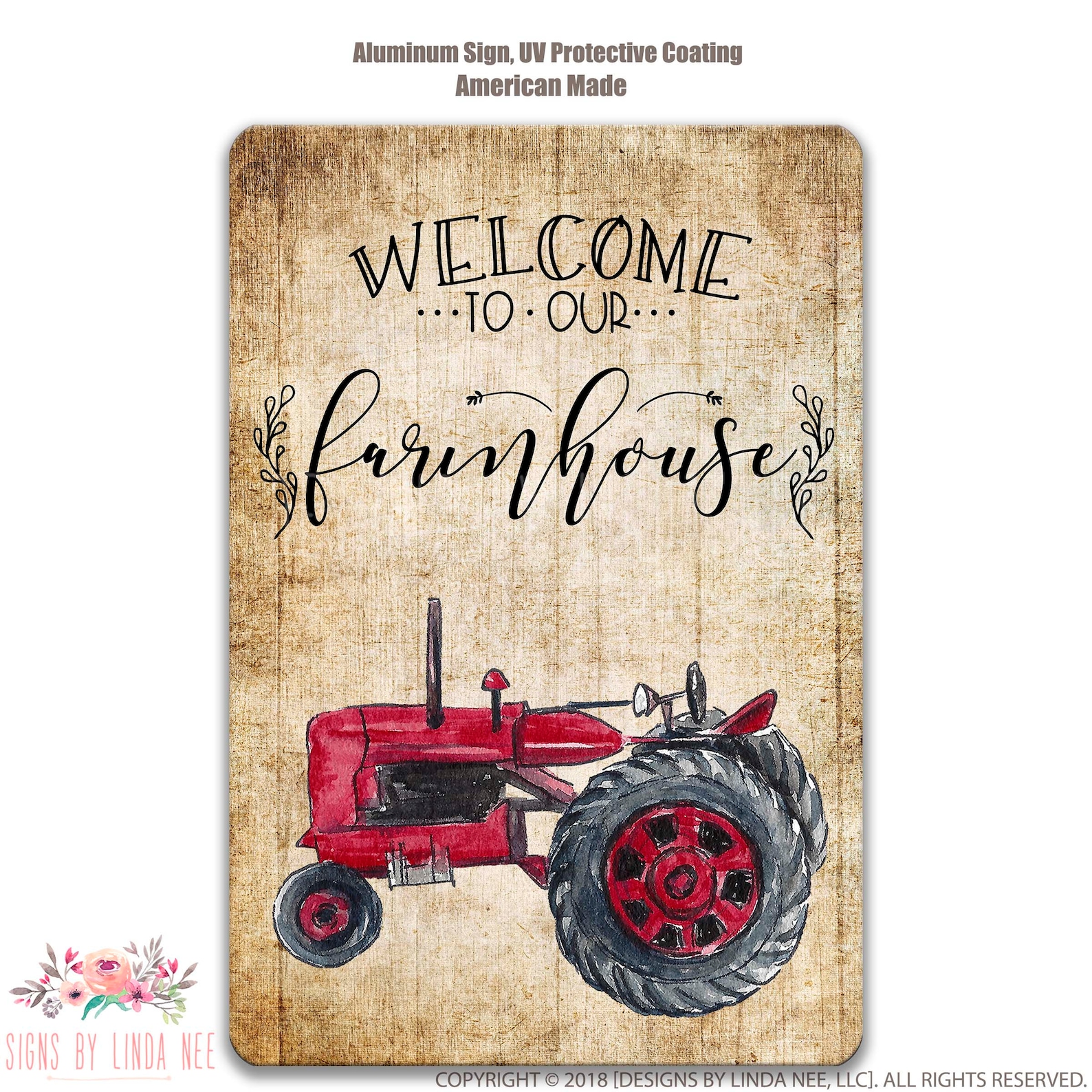 Personalized Red Tractor Sign Farmhouse Sign Vintage Tractor - Etsy