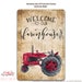 Personalized Red Tractor Sign Farmhouse Sign Vintage Tractor Sign ...