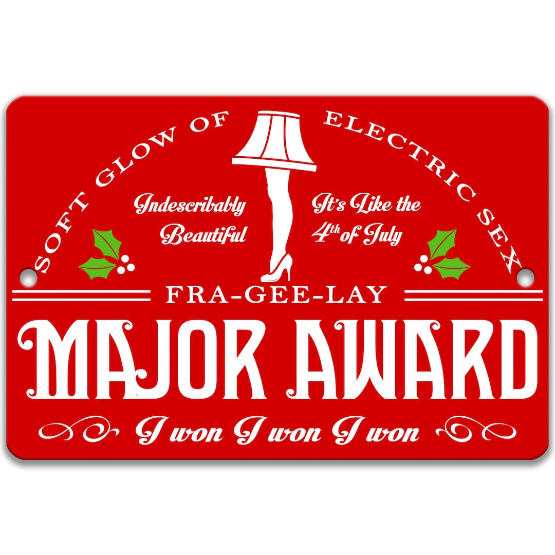 FRA-GEE-LAY Sign, A Christmas Story Sign, Leg Lamp Decor, Funny ...