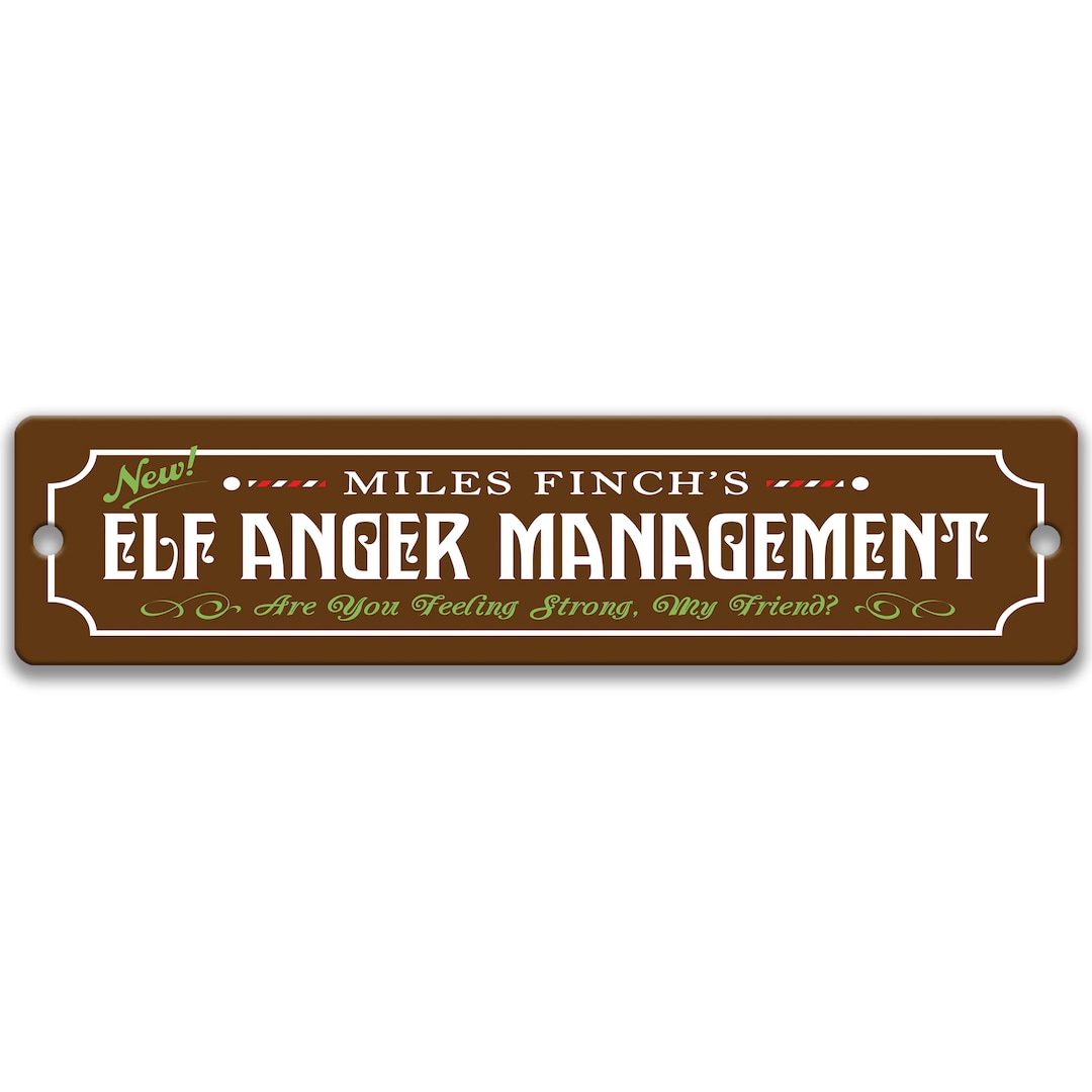 Buddy the Elf Street Sign, Funny Elf Christmas Movie Quote, Holiday ...