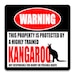 Funny Kangaroo Warning Sign, Beware of Kangaroo Sign, Buck, Old Man ...