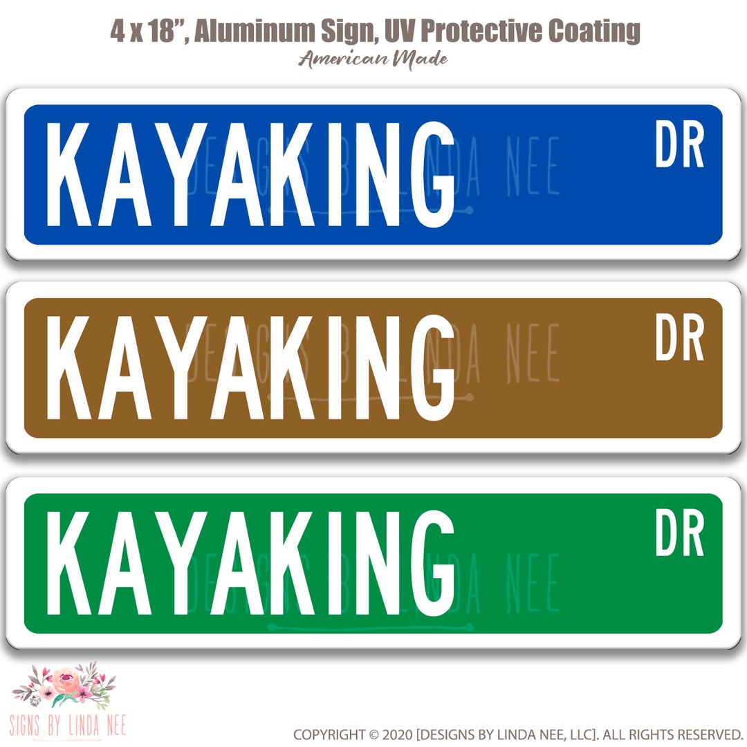 Kayaking, Kayaking Sign, Mountain River Sign, River Kayaking Poster ...
