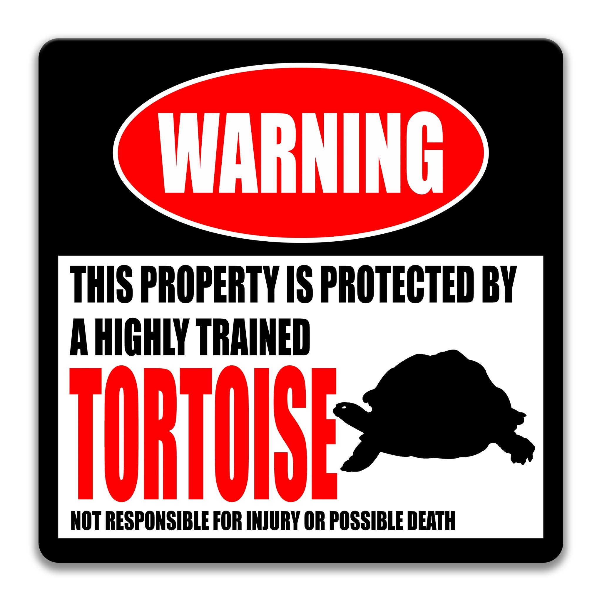 Tortoise Sign Funny Tortoise Warning Sign Tortoise Accessories Metal ...