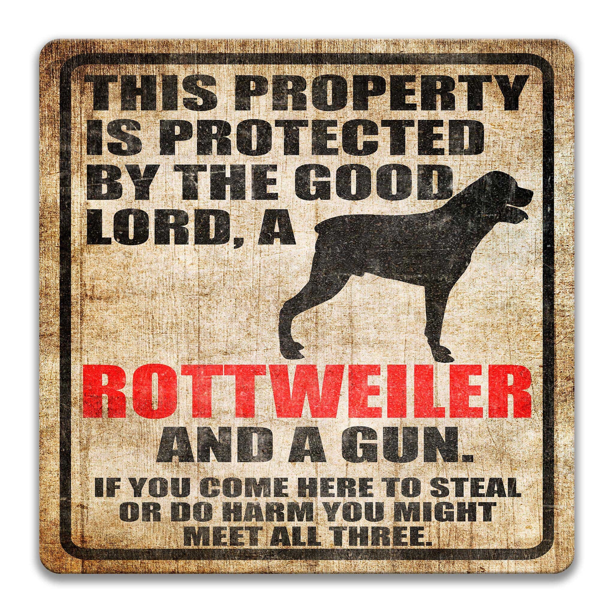Rottweiler Dog Sign Dog Warning Sign Dog Sign Warning Sign - Etsy
