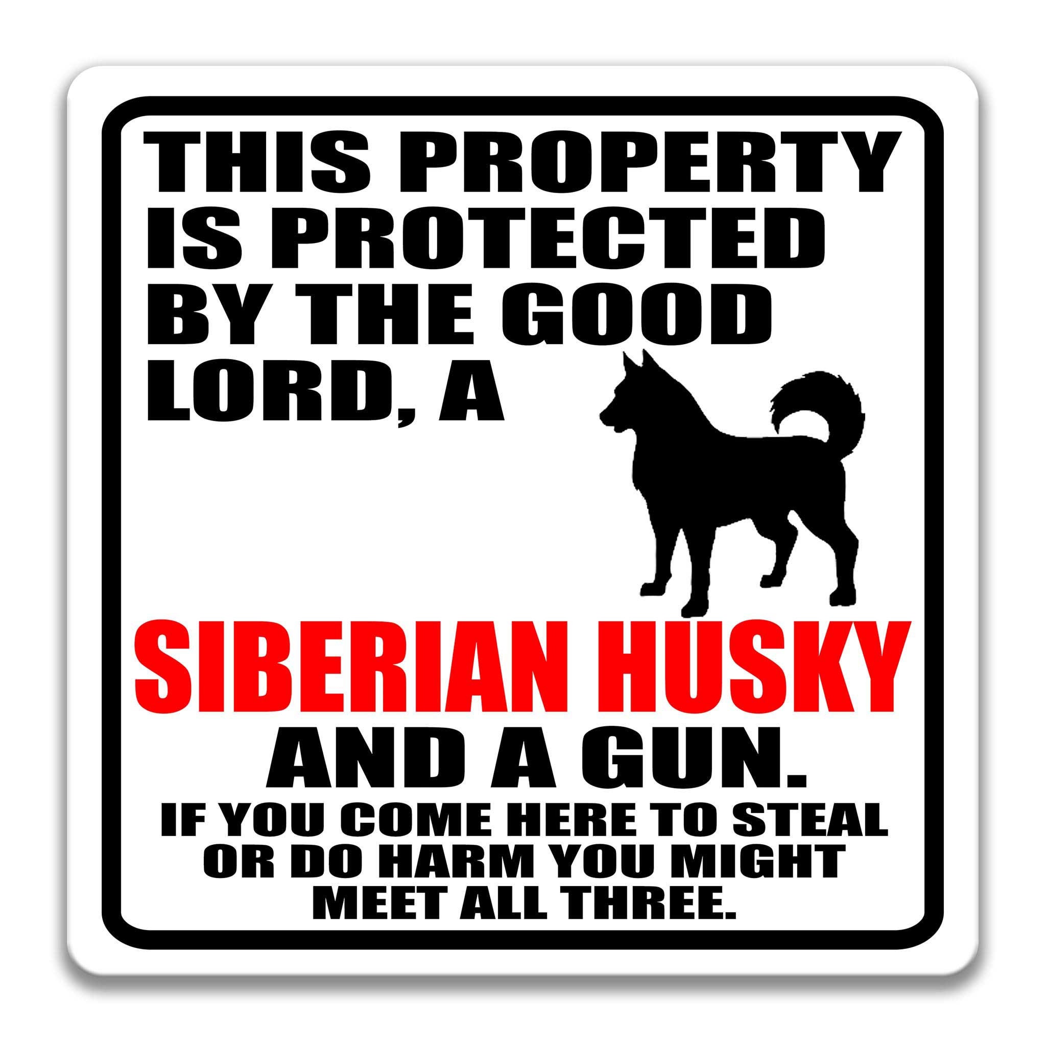 Siberian Husky Dog Sign Dog Warning Sign Warning Sign Siberian - Etsy