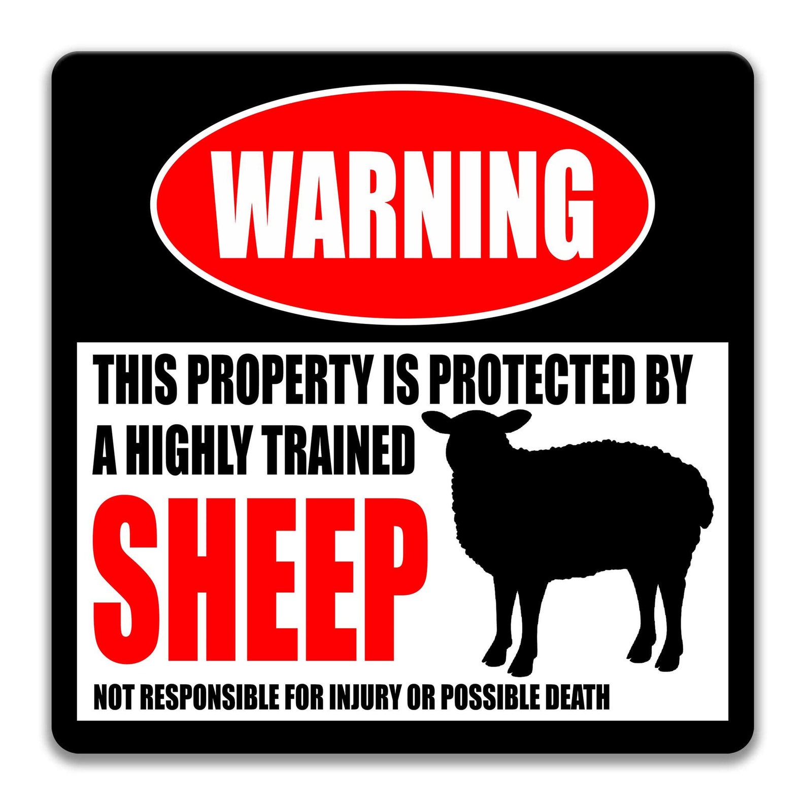 Sheep Sign Funny Sheep Sign Sheep Warning Sign Sheep Decor - Etsy