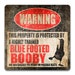 Funny Blue Footed Booby Warning Sign, Booby Decor, Blue Footed Booby ...