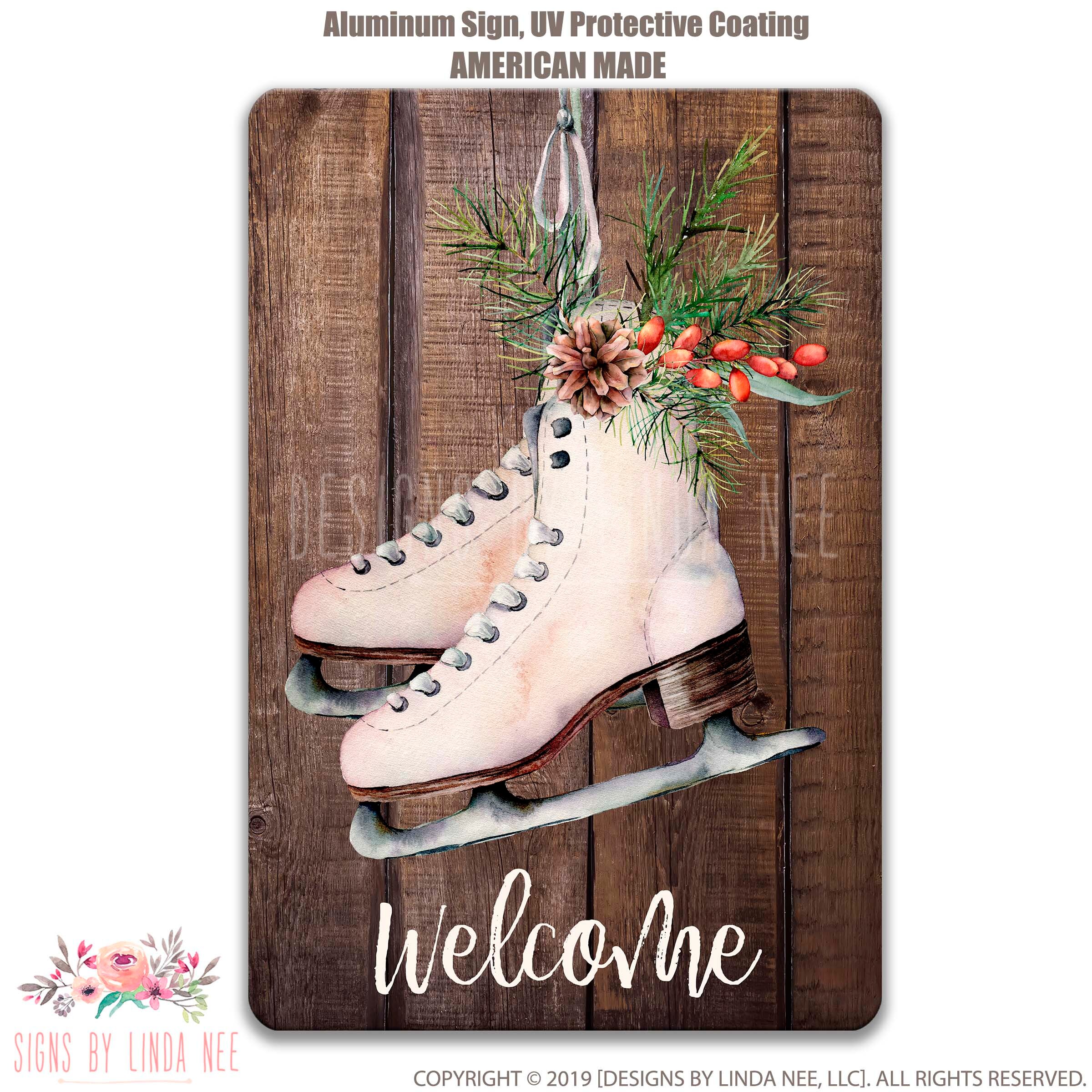 Nostalgia Christmas Decor Welcome Sign Metal Wreath Signs - Etsy