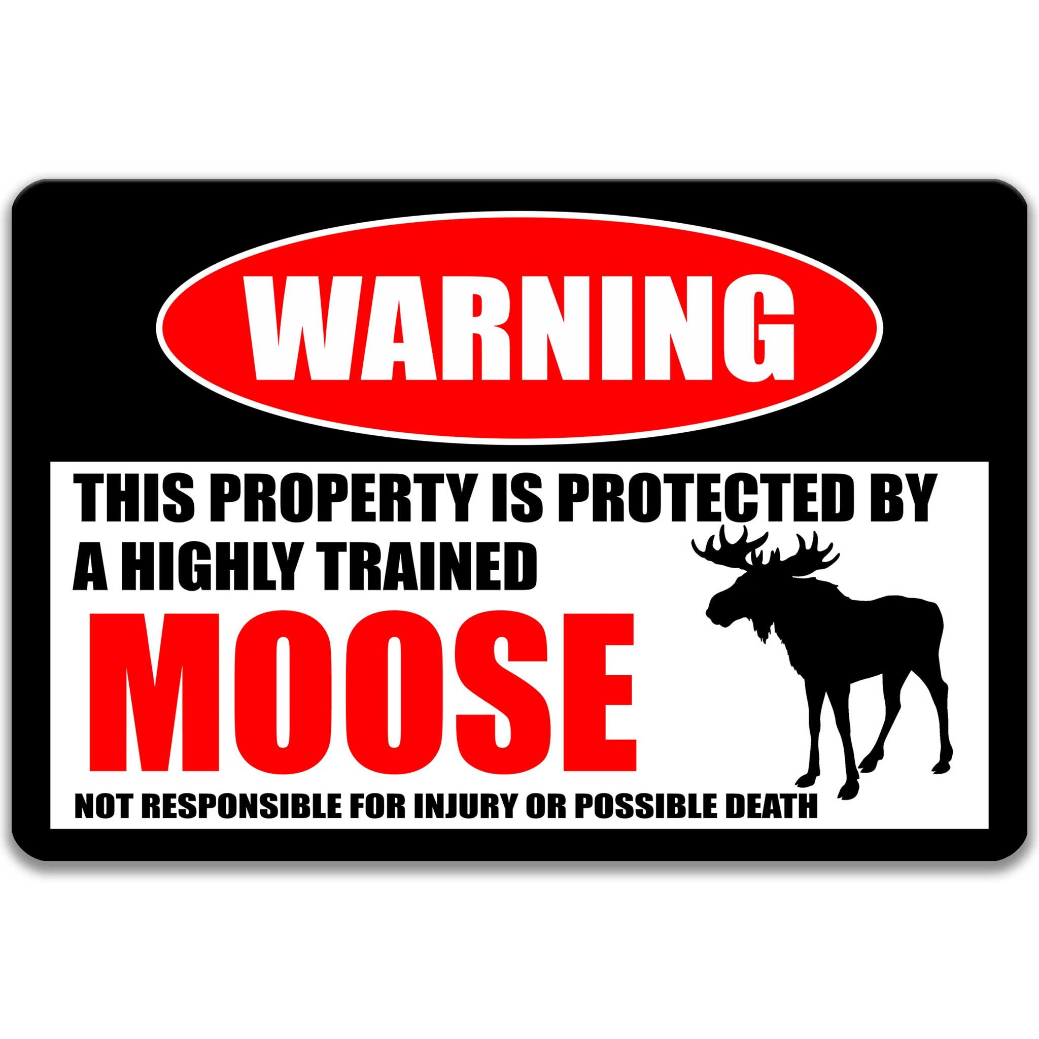 Moose Sign Barn Sign Mule Sign Donkey Warning Sign Funny Metal - Etsy
