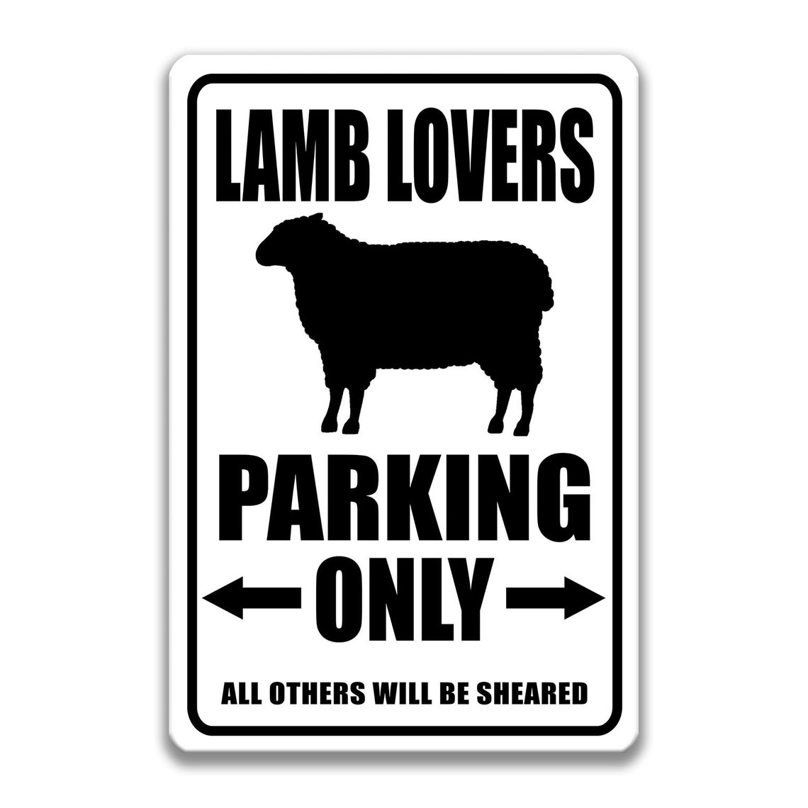 Lamb Lovers Parking Only Sign, Livestock Fair, Gift for Lamb Owner ...