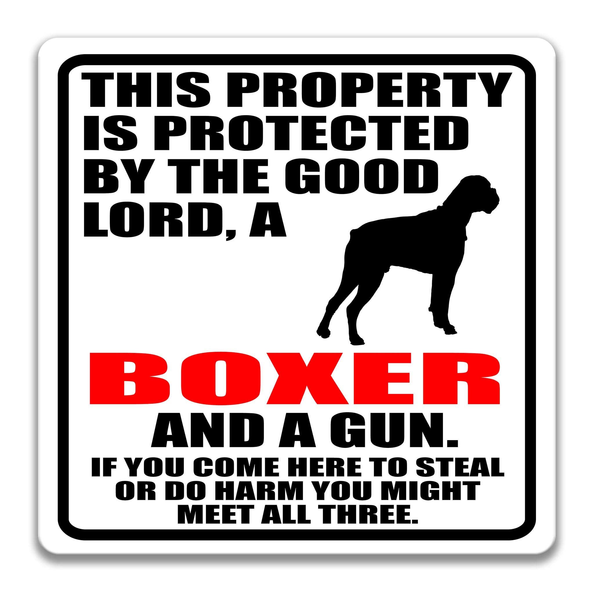 Boxer Dog Sign Dog Warning Sign Dog Sign Warning Sign Boxer | Etsy