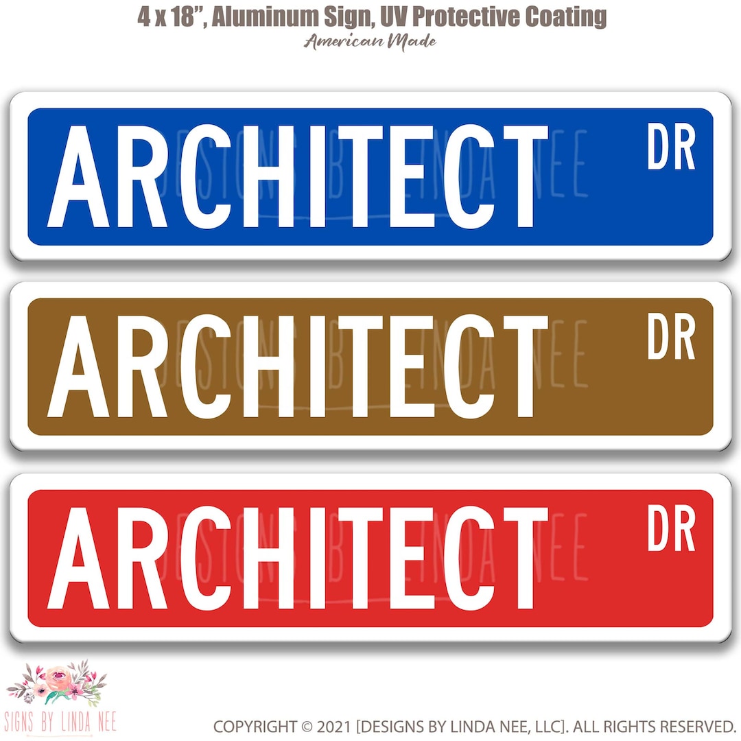 Architect Sign, Gift for Architects, Architect Decor - Available in 7 ...