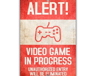 KEEP OUT GAMER at Work Novelty Sign Gift Xbox Ps3 Ps4 Playstation Funny ...