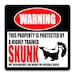 Funny Skunk Sign Novelty Sign Skunk Warning Sign Funny Yard - Etsy