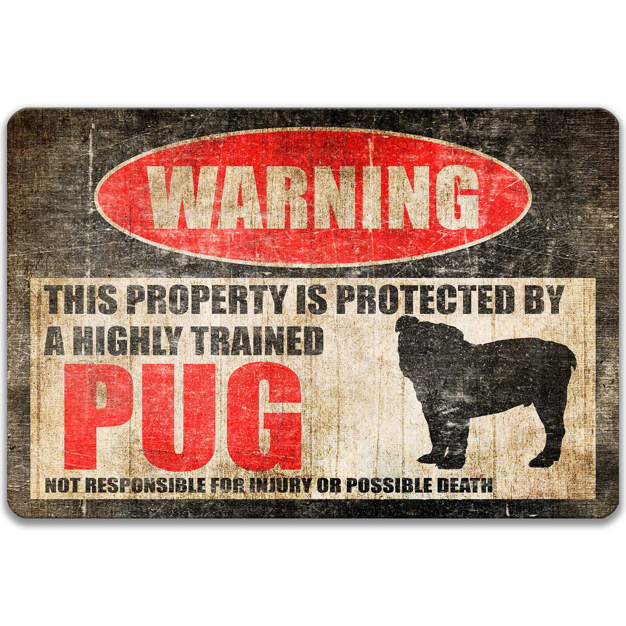 Funny Pug Sign Pug Dog Sign Dog Warning Sign Dog Mom Gift Dog - Etsy