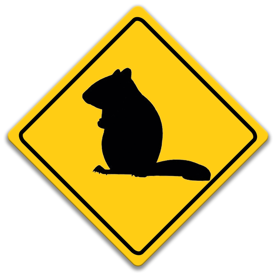 Chipmunk Crossing Sign, Chipmunk Xing Sign, Chipmunk Decor, Chipmunk ...