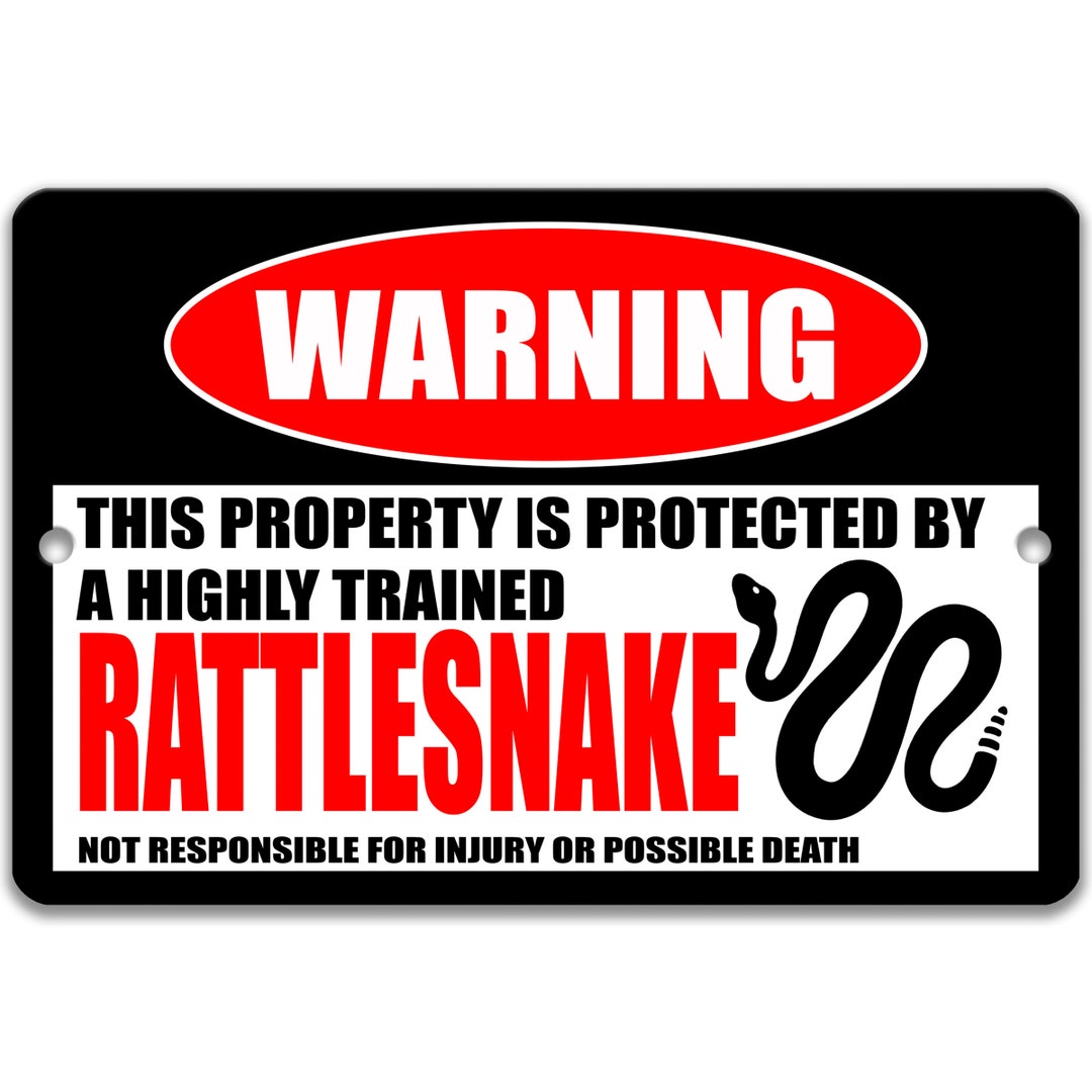 Rattlesnake Sign, Snake Sign, Rattlesnake Warning Sign, Funny Texas ...