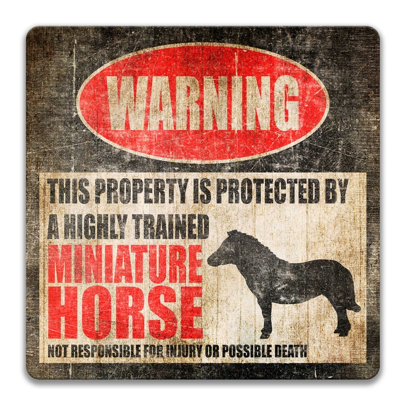 Miniature Horse Sign Mini Horse Warning Sign Horse Barn Sign - Etsy