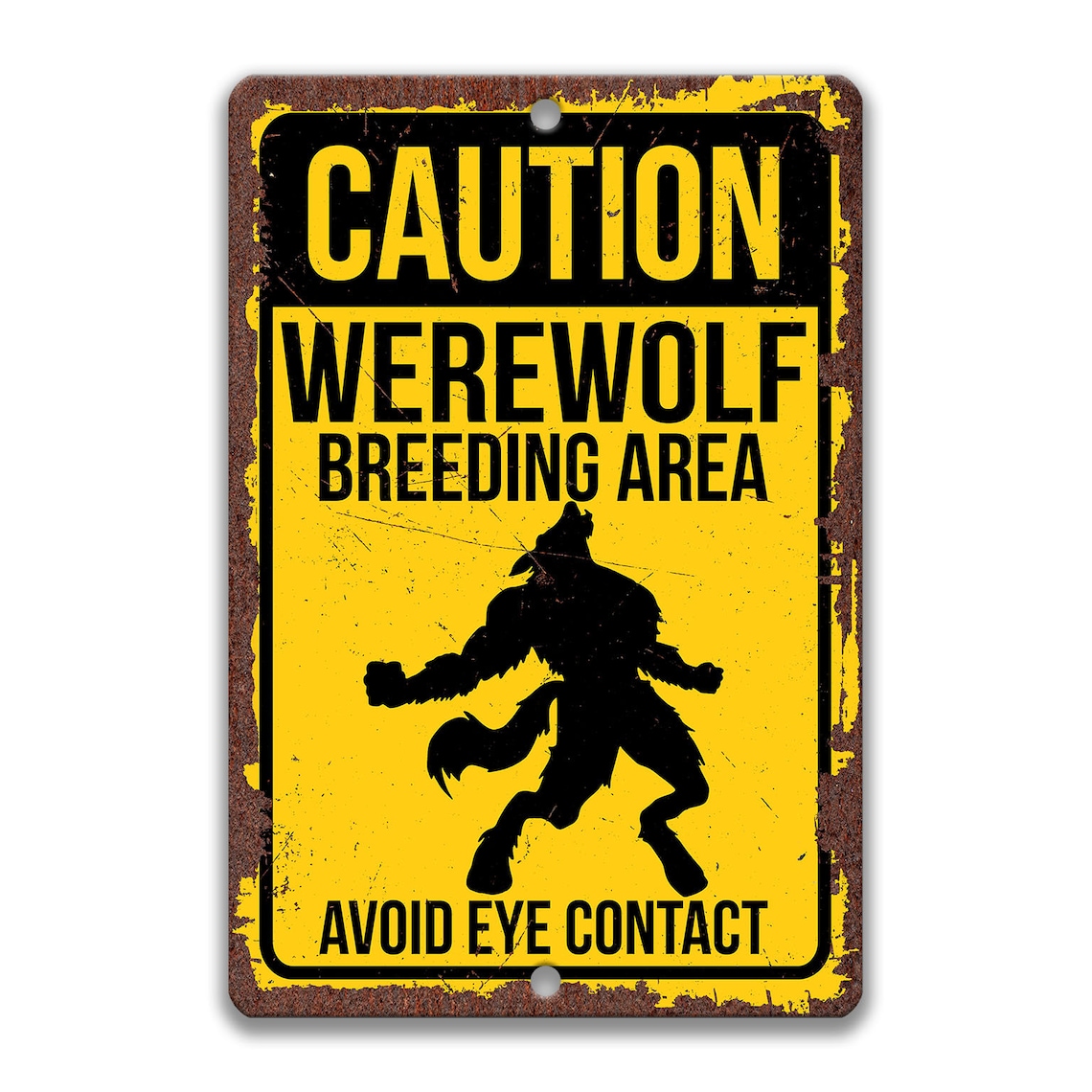 Werewolf Sign Werewolf Breeding Area Werewolf Gift Urban - Etsy