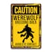 Werewolf Sign Werewolf Breeding Area Werewolf Gift Urban - Etsy